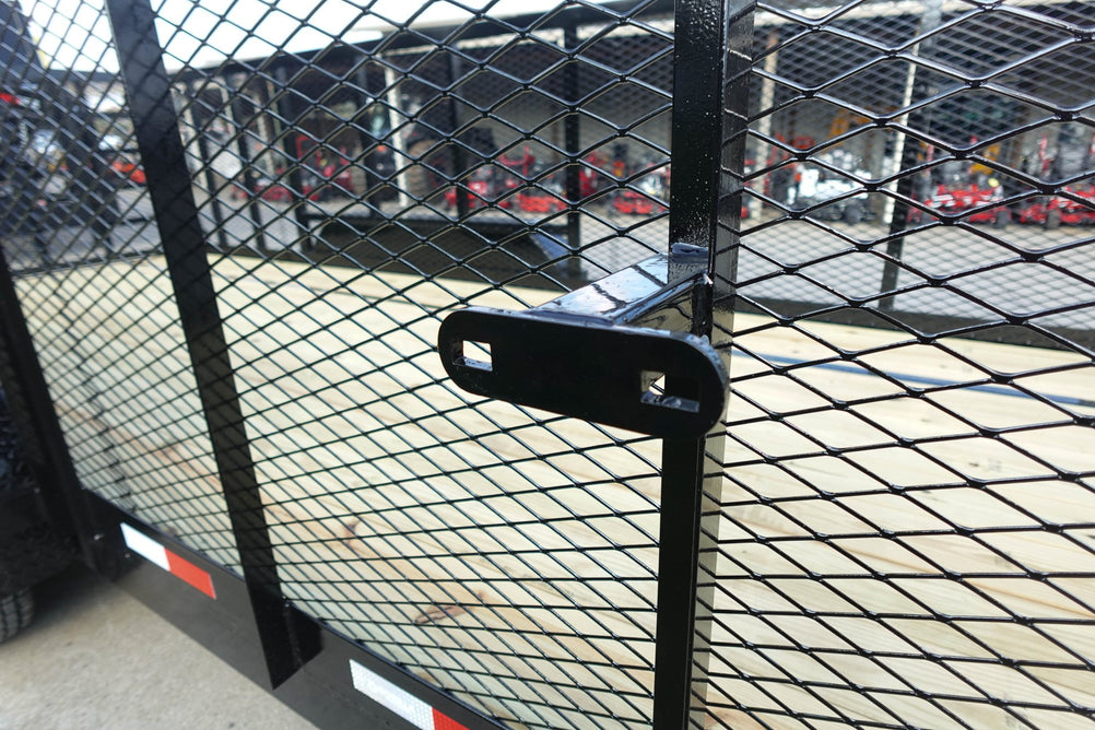 7x20 Heavy Duty Dovetail Utility Trailer 4ft Mesh Sides (2) 3,500lb ...