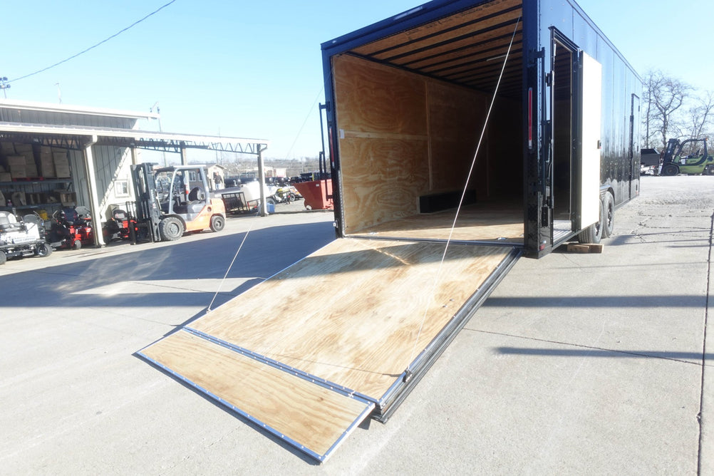 8.5x24 Black V-Nose Enclosed Trailer - SLE Equipment