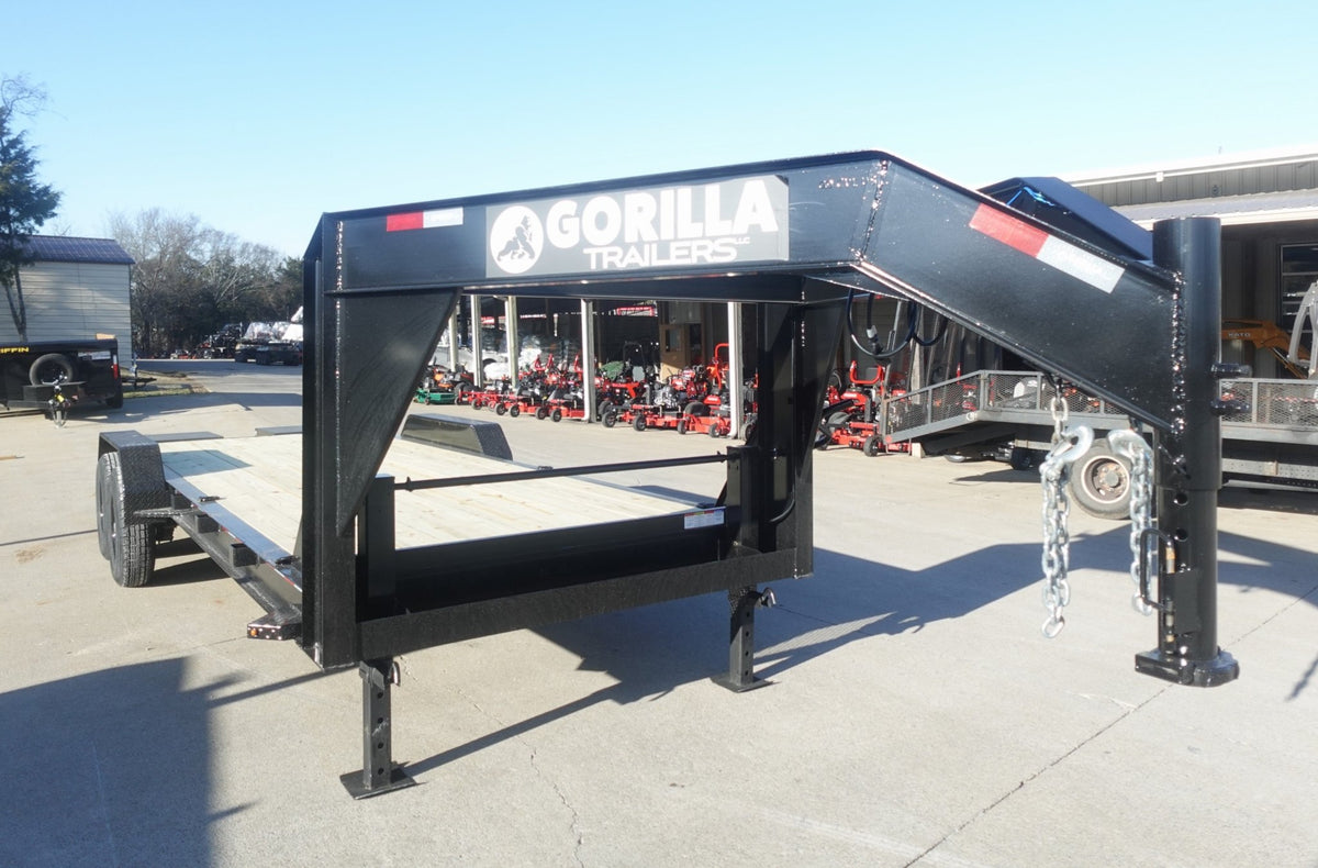 7X22 Gooseneck Equipment Trailer with (2) 7K Axles & Mini King Kong Ra