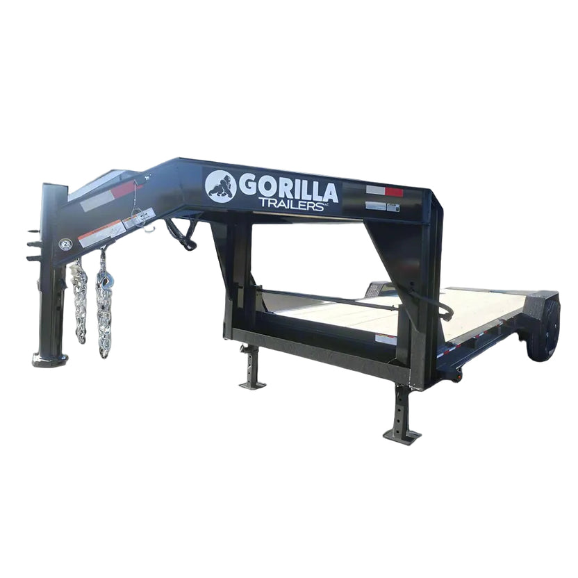 7X22 Gooseneck Equipment Trailer with (2) 7K Axles & Mini King Kong Ra