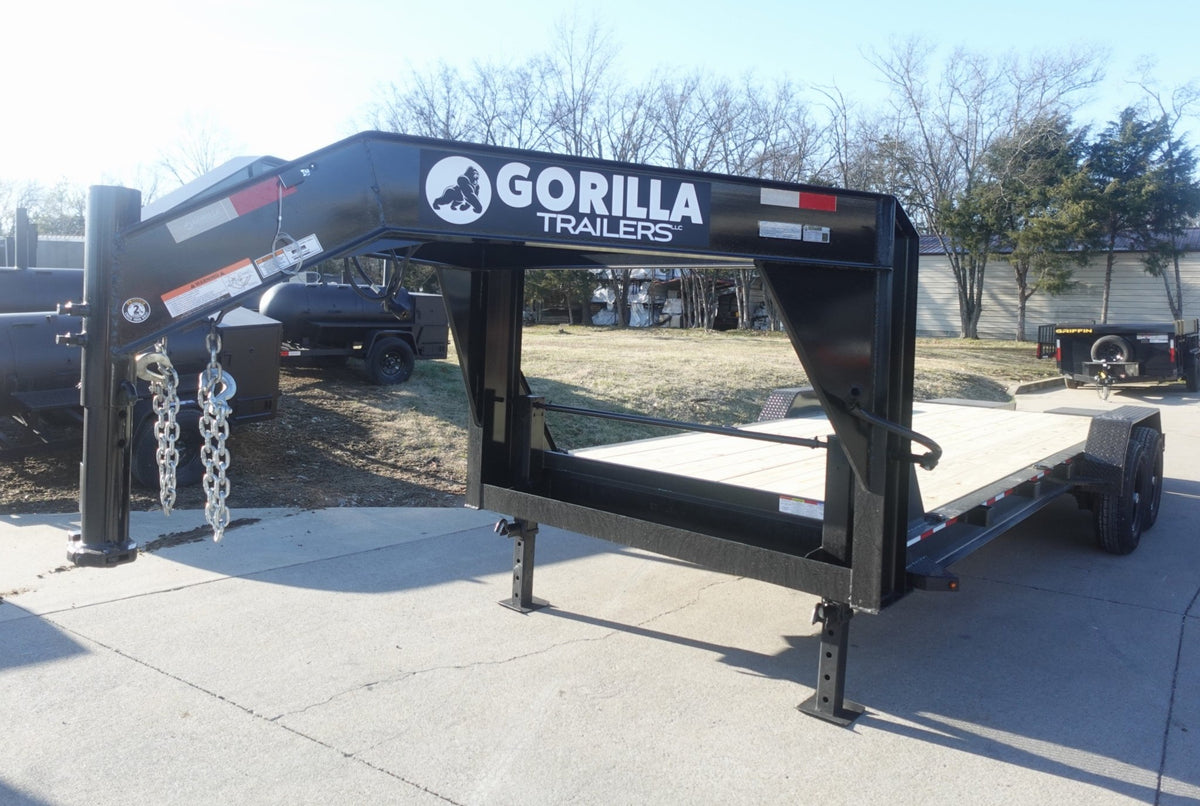 7X22 Gooseneck Equipment Trailer with (2) 7K Axles & Mini King Kong Ra