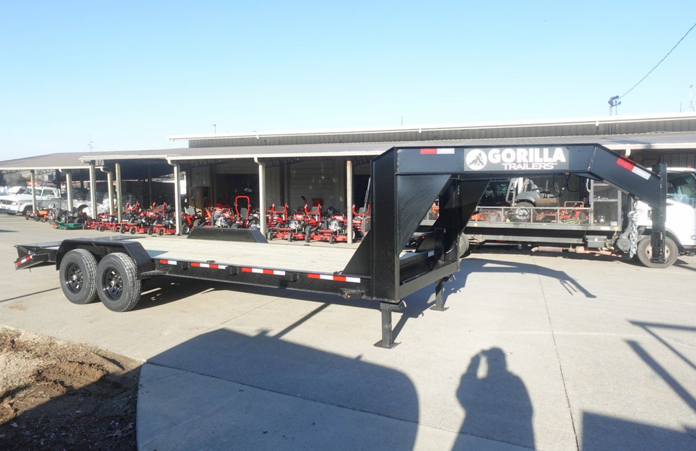 7X22 Gooseneck Equipment Trailer with (2) 7K Axles & Mini King Kong Ra