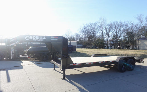 7X22 Gooseneck Equipment Trailer with (2) 7K Axles & Mini King Kong ...