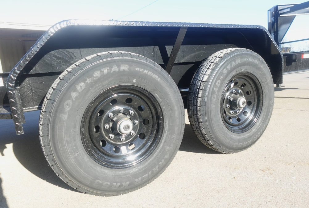 7X22 Gooseneck Equipment Trailer with (2) 7K Axles & Mini King Kong ...