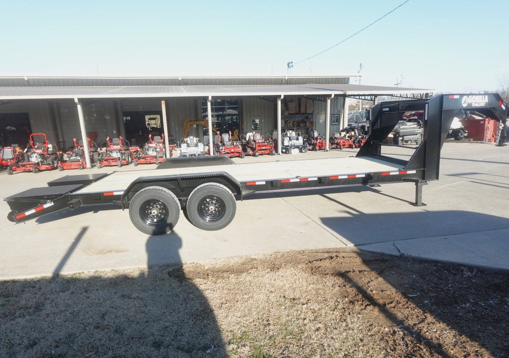 7X22 Gooseneck Equipment Trailer with (2) 7K Axles & Mini King Kong Ra