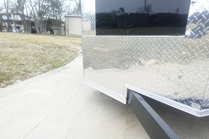 7x20 Black V-nose Hybrid Enclosed Trailer (2) 7K Axles - SLE Equipment