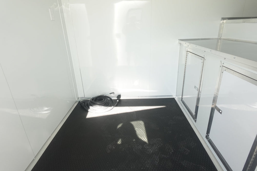 8.5x32 Gooseneck Hybrid Enclosed Trailer with (2) 7K Axles and 50 AMP ...