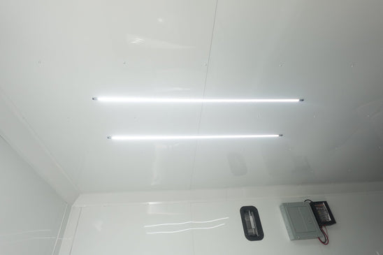 8.5x32 Gooseneck Hybrid Enclosed Trailer with (2) 7K Axles and 50 AMP ...
