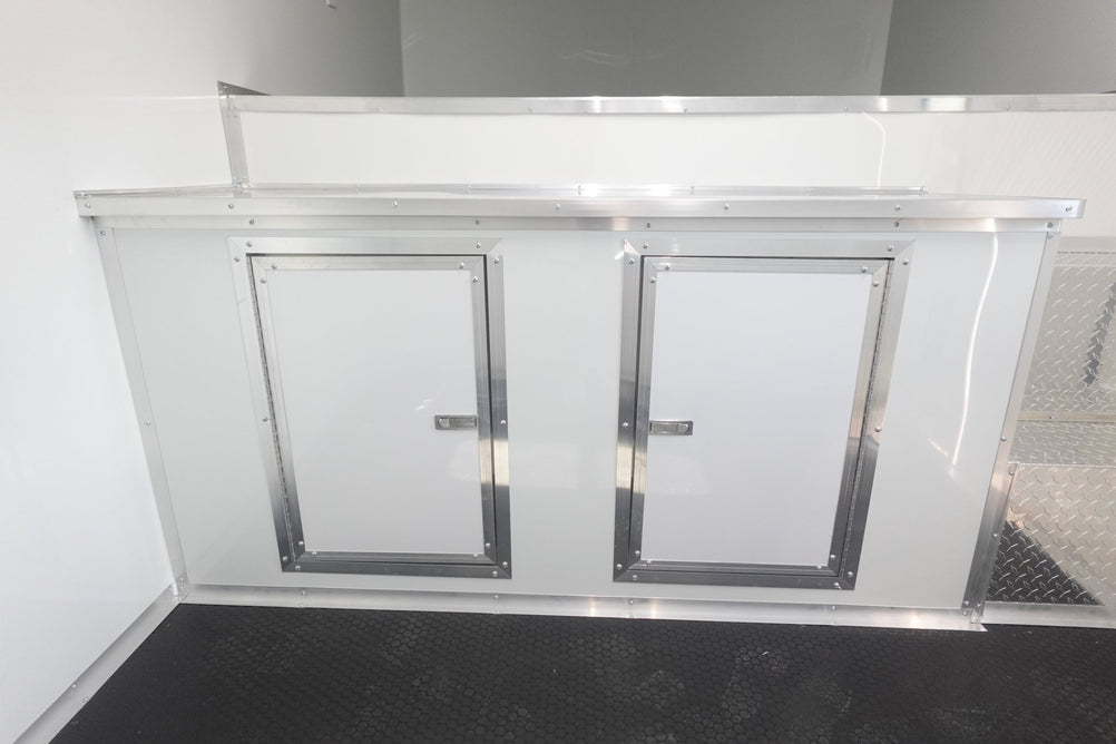 8.5x32 Gooseneck Hybrid Enclosed Trailer with (2) 7K Axles and 50 AMP ...