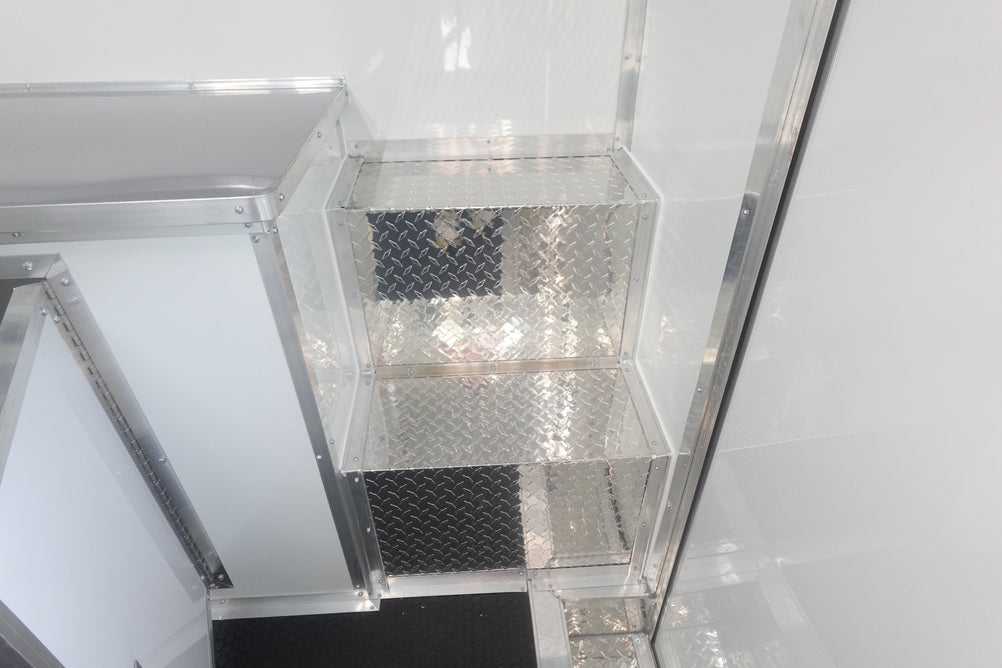 8.5x32 Gooseneck Hybrid Enclosed Trailer with (2) 7K Axles and 50 AMP ...