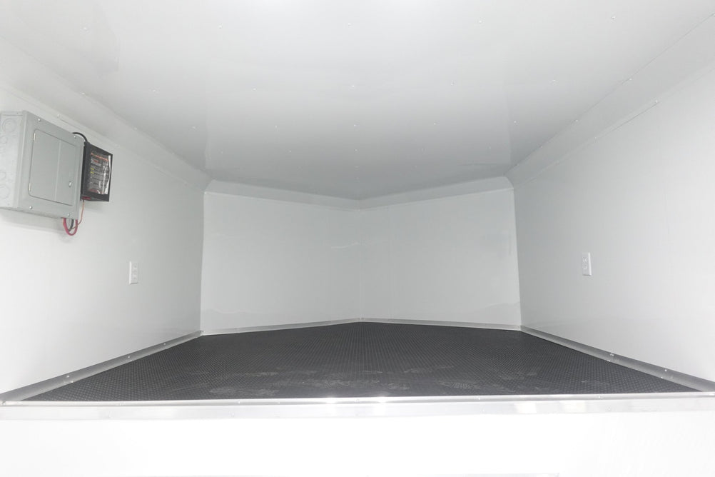 8.5x32 Gooseneck Hybrid Enclosed Trailer with (2) 7K Axles and 50 AMP ...
