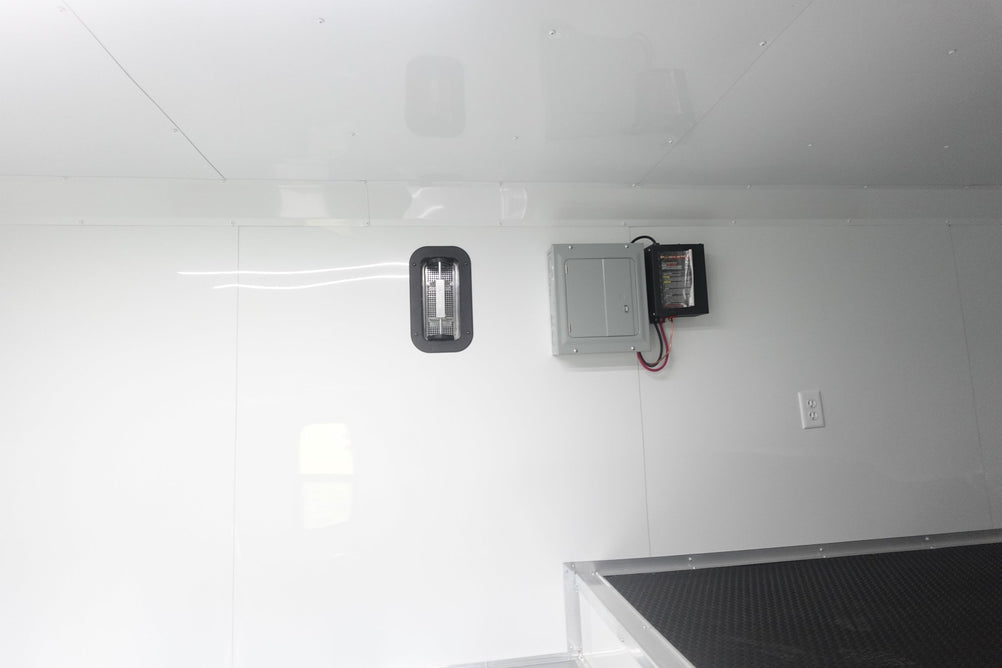 8.5x32 Gooseneck Hybrid Enclosed Trailer with (2) 7K Axles and 50 AMP ...