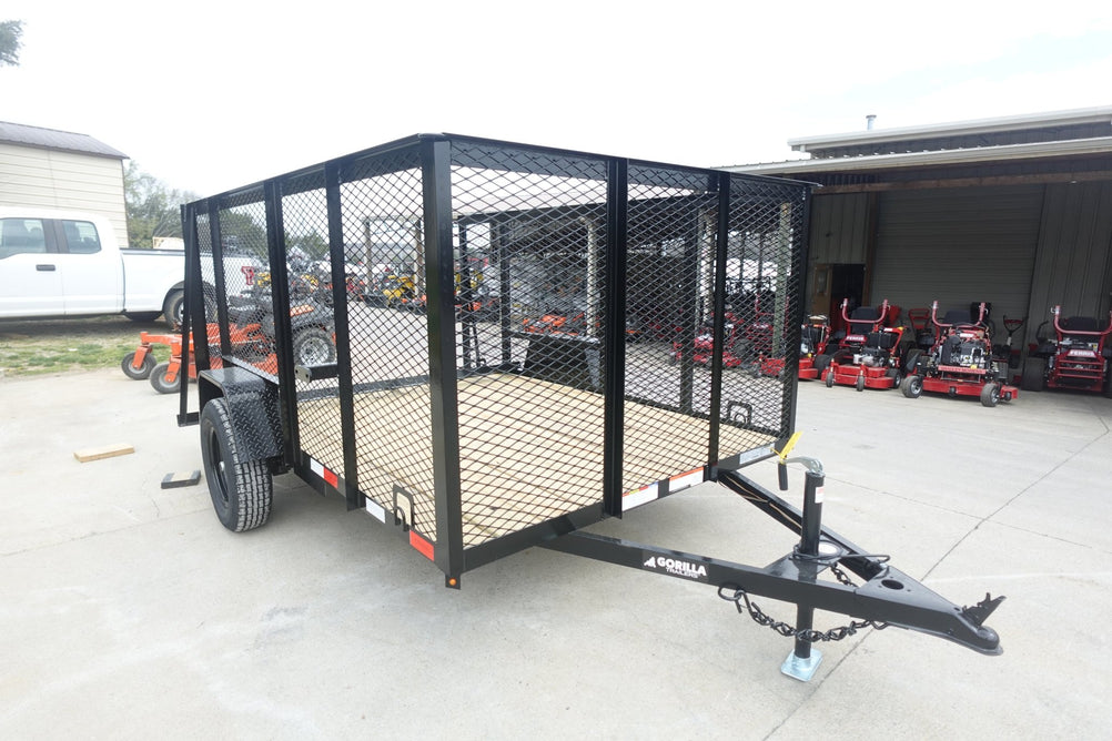 6.4x10 Utility Trailer with 4ft Mesh Sides 3500lb Axle Dovetail