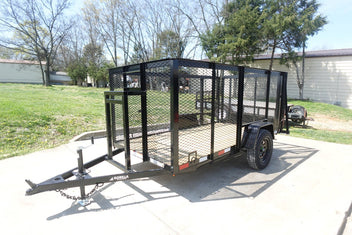 5x10 Straight Deck Debris Loader Utility Trailer (1) 3500lb Axle - SLE ...