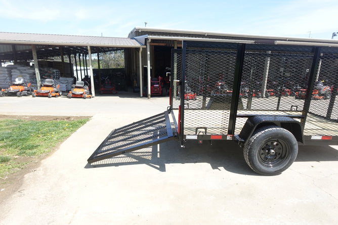 5x10 Straight Deck Debris Loader Utility Trailer (1) 3500lb Axle - SLE ...