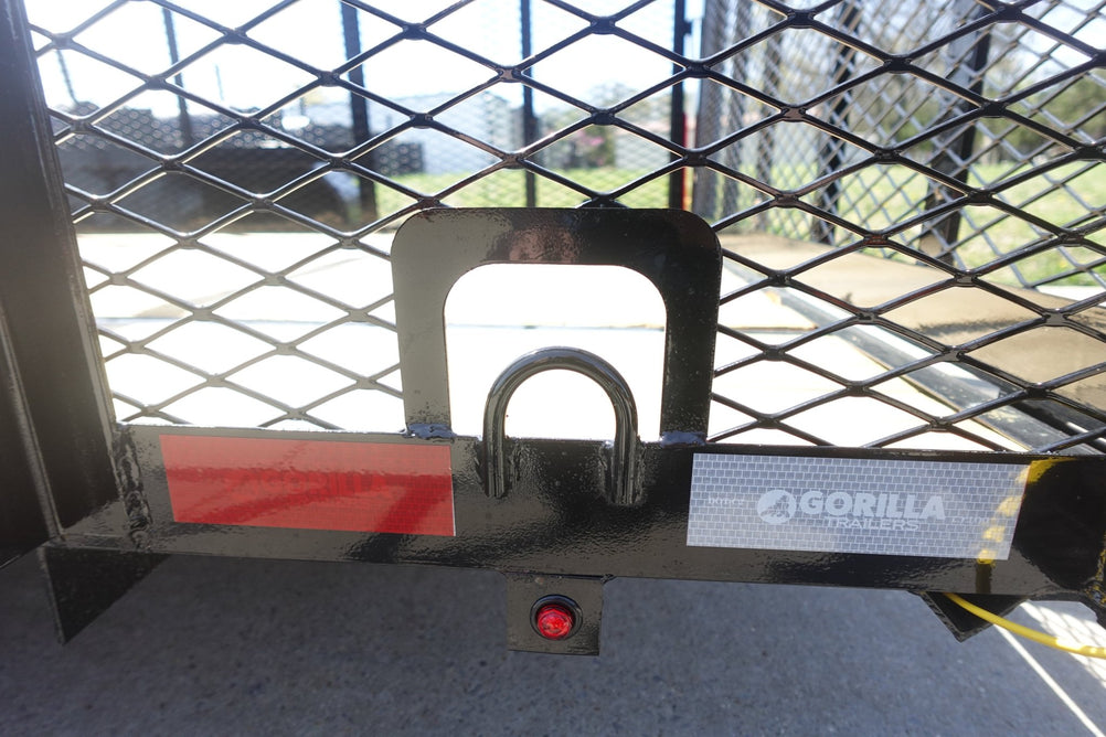 7' x 18' Tandem Straight Deck Utility Trailer 6ft Mesh Sides 7K GVWR ...