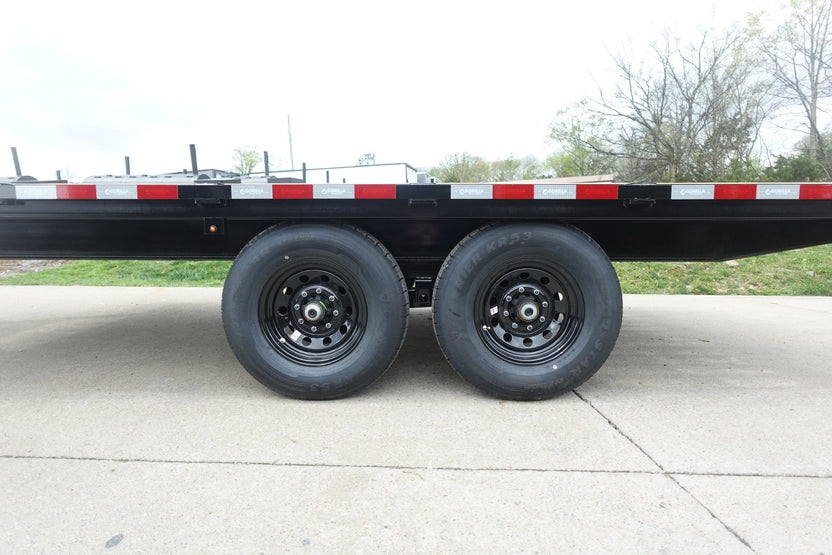 8.5x16 I-Beam Deckover Equipment Trailer (2) 7k axles 14k GVWR - SLE ...