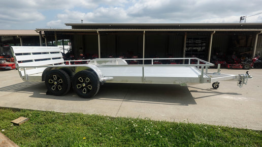 6.4' x 16' All Aluminum Utility Trailer Dual Axle Straight Deck 7K GVW