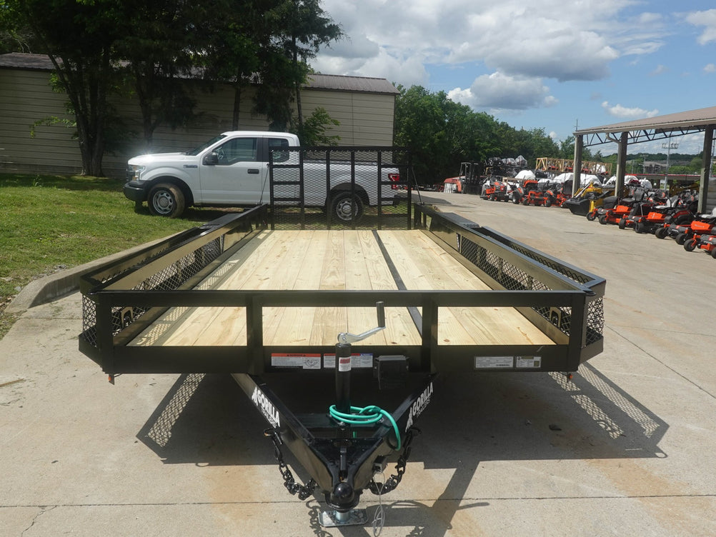 7x20 Heavy Duty Dovetail Utility Trailer Side Baskets (2) 5,200lb Axle