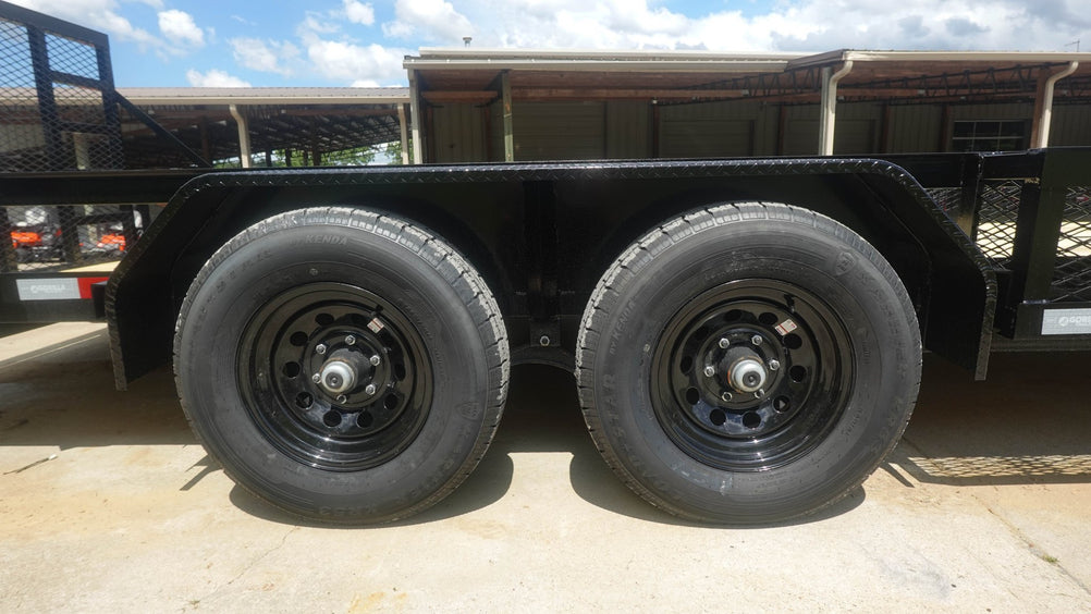 7x20 Heavy Duty Dovetail Utility Trailer Side Baskets (2) 5,200lb Axle