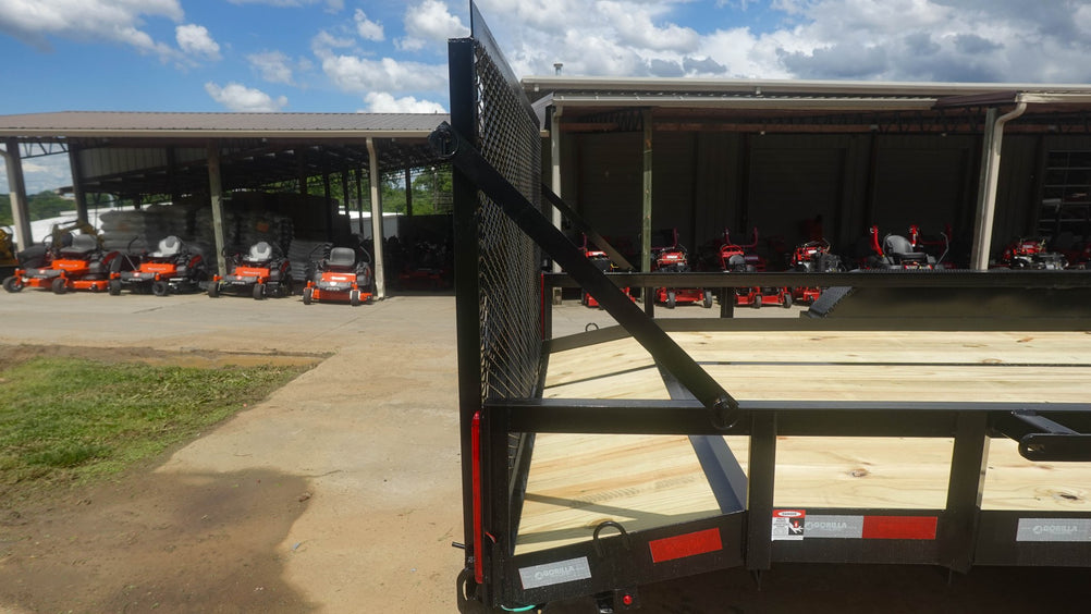7x20 Heavy Duty Dovetail Utility Trailer Side Baskets (2) 5,200lb Axle