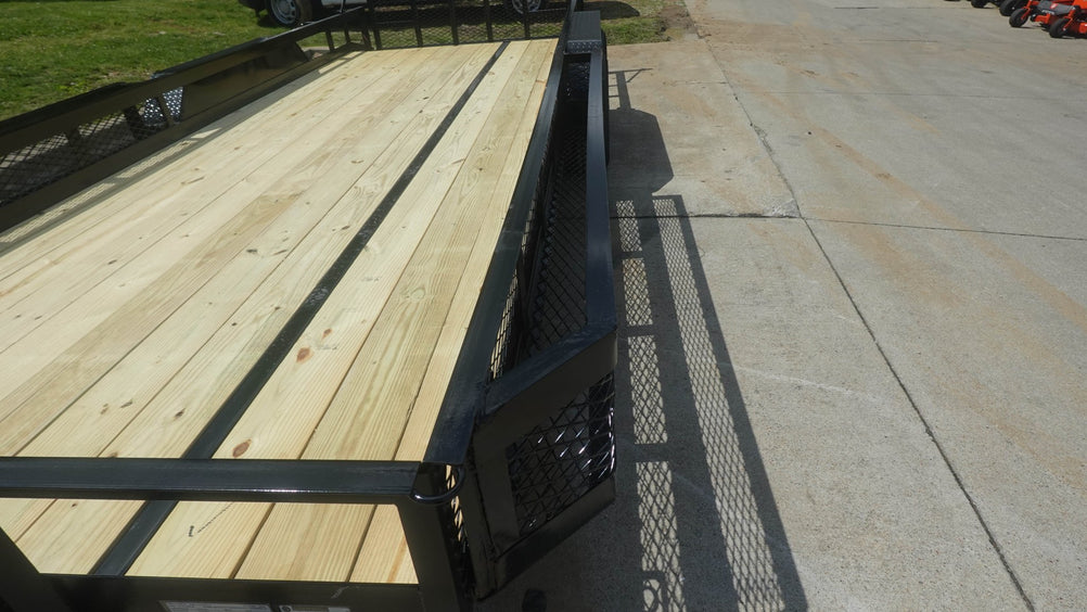 7x20 Heavy Duty Dovetail Utility Trailer Side Baskets (2) 5,200lb Axle