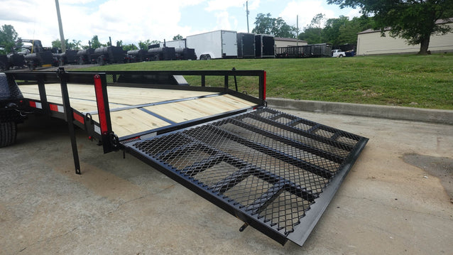 7x20 Heavy Duty Dovetail Utility Trailer Side Baskets (2) 5,200lb Axle