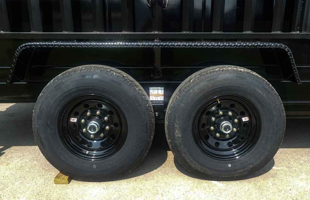7x16 Telescopic Dump Trailer with 4ft Sides (2) 7K Axles 14k GVWR