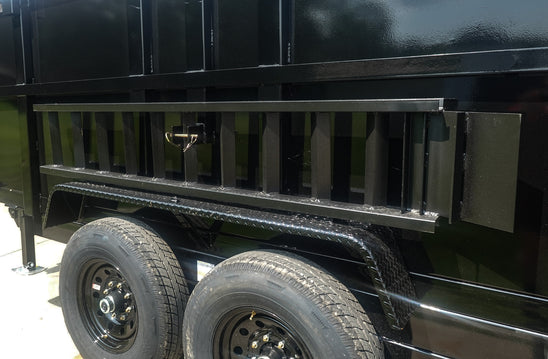 7x16 Telescopic Dump Trailer with 4ft Sides (2) 7K Axles 14k GVWR