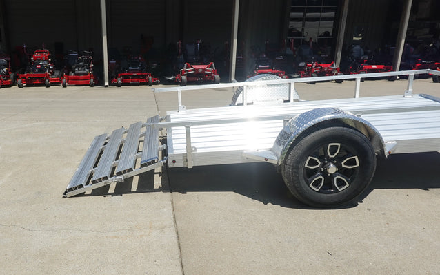5' x 10' Aluminum Utility Trailer W Gate and Mag Wheels 3500lb Axle