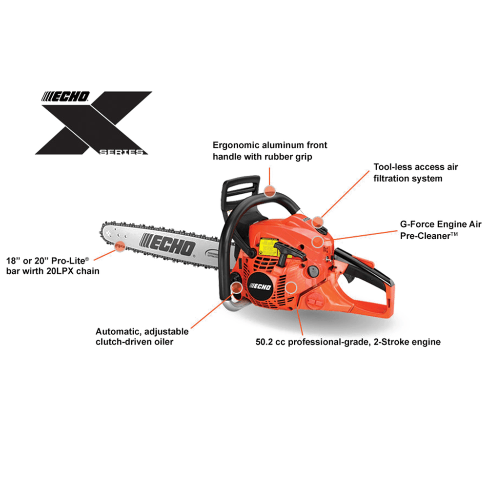 Echo CS-501P - X Series 18" Chainsaw 50.2cc Professional Engine
