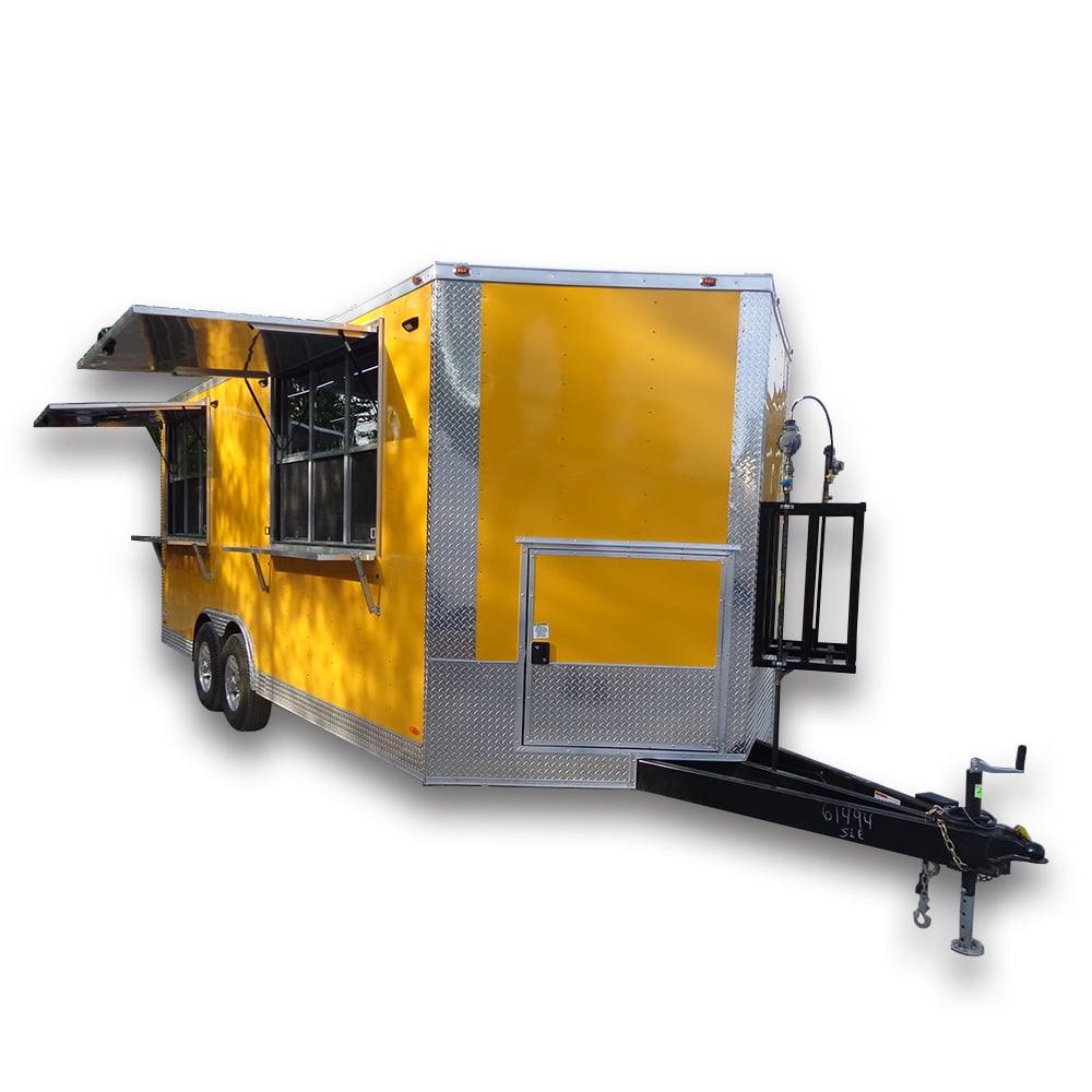 8.5' x 20' Penske Yellow Concession Food Trailer