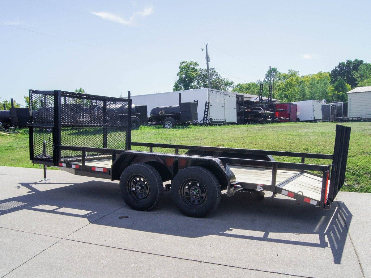 6.4x16 Dovetail Utility Trailer Stacked Baskets (2) 3500lb Axles
