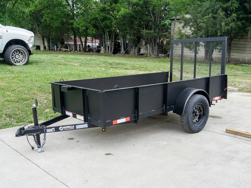 5x10 Utility Trailer with 18in Metal Sides 3500lb Axle - SLE Equipment