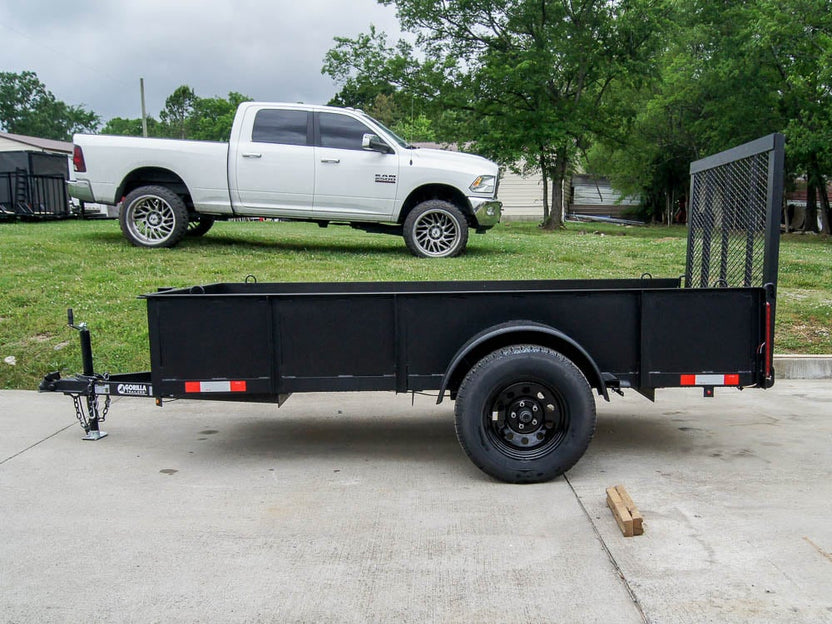 5x10 Utility Trailer with 18in Metal Sides 3500lb Axle - SLE Equipment
