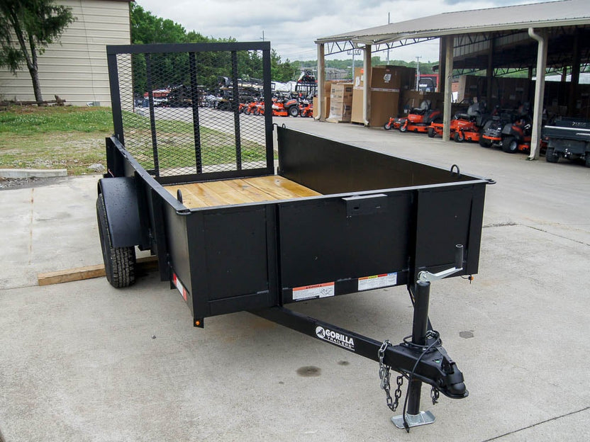 5x10 Utility Trailer with 18in Metal Sides 3500lb Axle - SLE Equipment