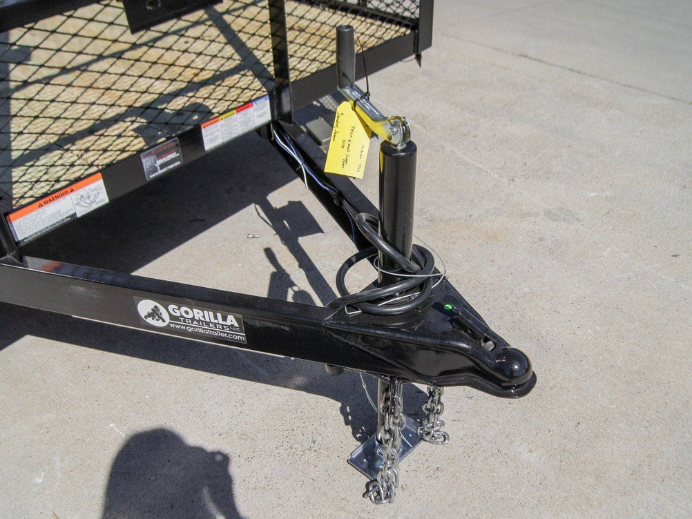 7x16 Debris Junk Trash Leaf Removal Trailer 6ft Mesh Sides and Ladder