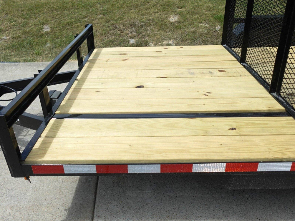 6.4x14 Dovetail Utility Open Deck Trailer (2) 3500 Axles Porta Potty a