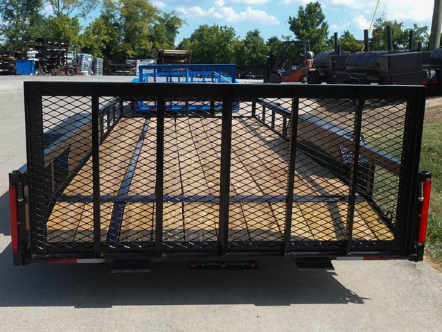 7x16 Utility Trailer Dovetail Powder Coated (2) 3,500lb Axles 7K GVWR