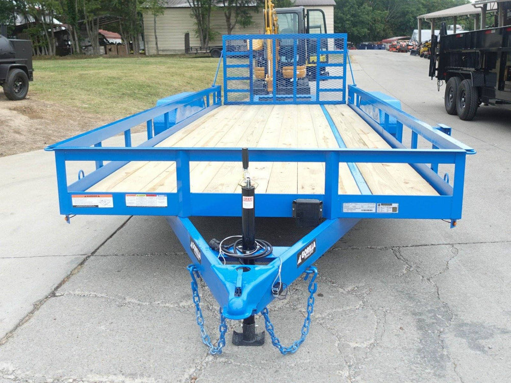 7x20 Heavy Duty Blue Straight Deck Utility Trailer (2) 5,200lb Axles w