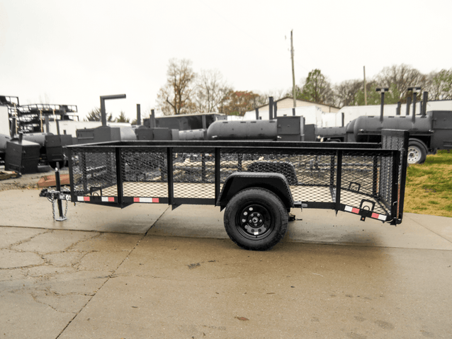 5x12 Dovetail Utility Trailer with 2ft Mesh Sides 3,500lb Axle