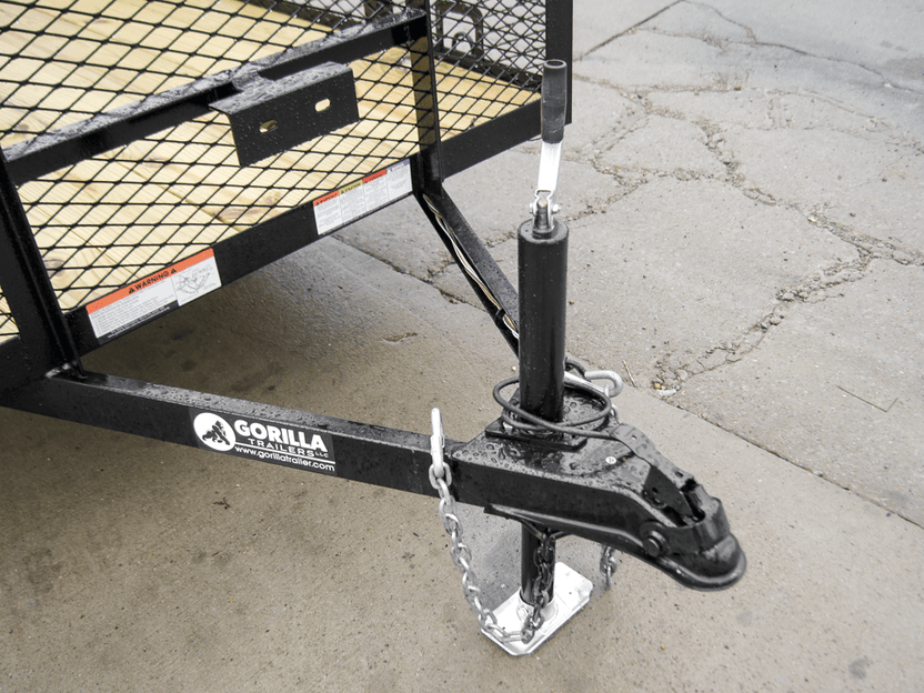 5x12 Dovetail Utility Trailer with 2ft Mesh Sides 3,500lb Axle