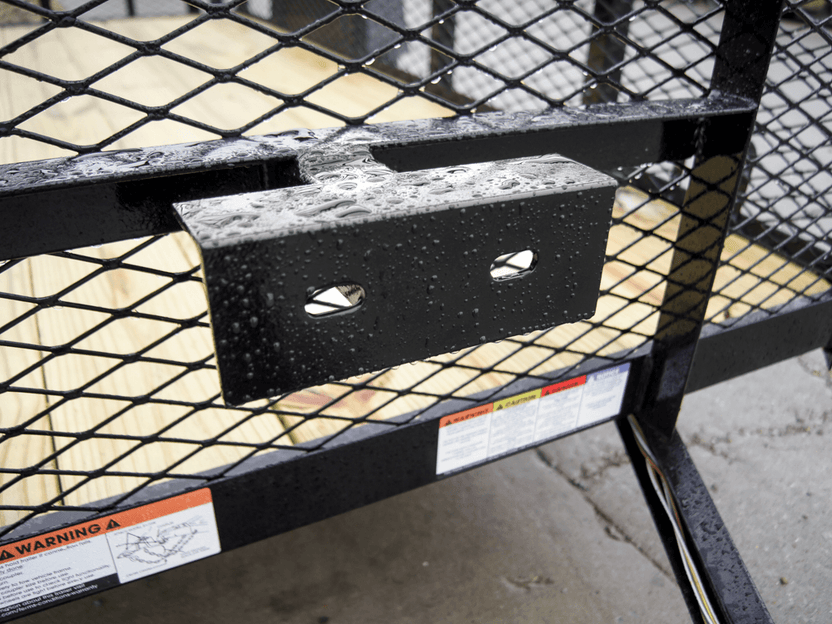 5x12 Dovetail Utility Trailer with 2ft Mesh Sides 3,500lb Axle