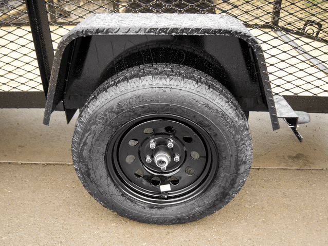 5x12 Dovetail Utility Trailer with 2ft Mesh Sides 3,500lb Axle