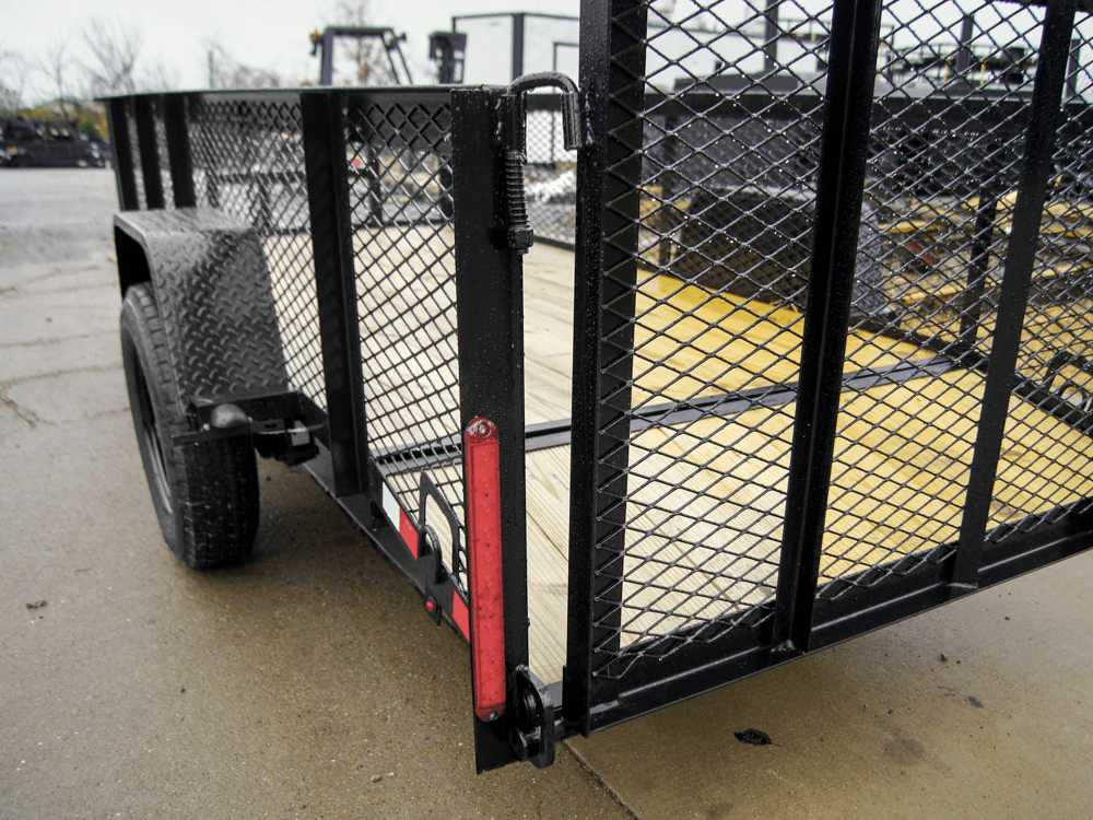 5x12 Dovetail Utility Trailer with 2ft Mesh Sides 3,500lb Axle