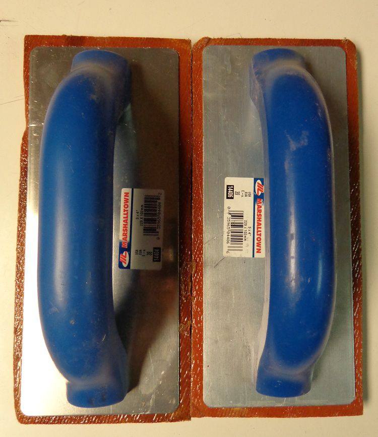 Marshalltown 14404 9" x 4" Rubber Float Fine Pad - Set of 2
