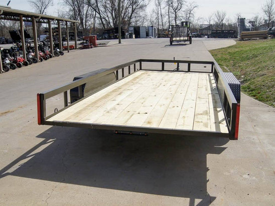 7x18 Straight Deck Utility Trailer (2) 3,500lb Axles - No Gate