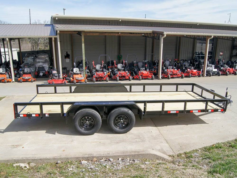 7x18 Straight Deck Utility Trailer (2) 3,500lb Axles - No Gate