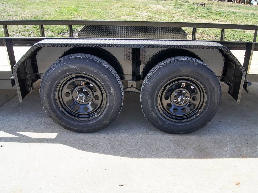 7x18 Straight Deck Utility Trailer (2) 3,500lb Axles - No Gate