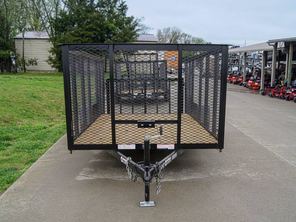 6.4x12 Dovetail Utility Trailer with 4ft Mesh Sides 3,500lb Axle